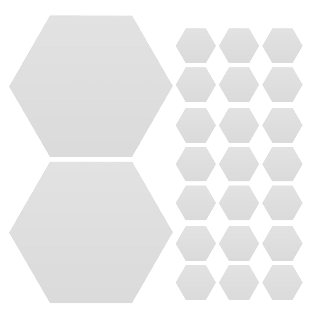 24 Pcs Hexagonal Mirror Acrylic For Bedroom Self-adhesive Sticker ...