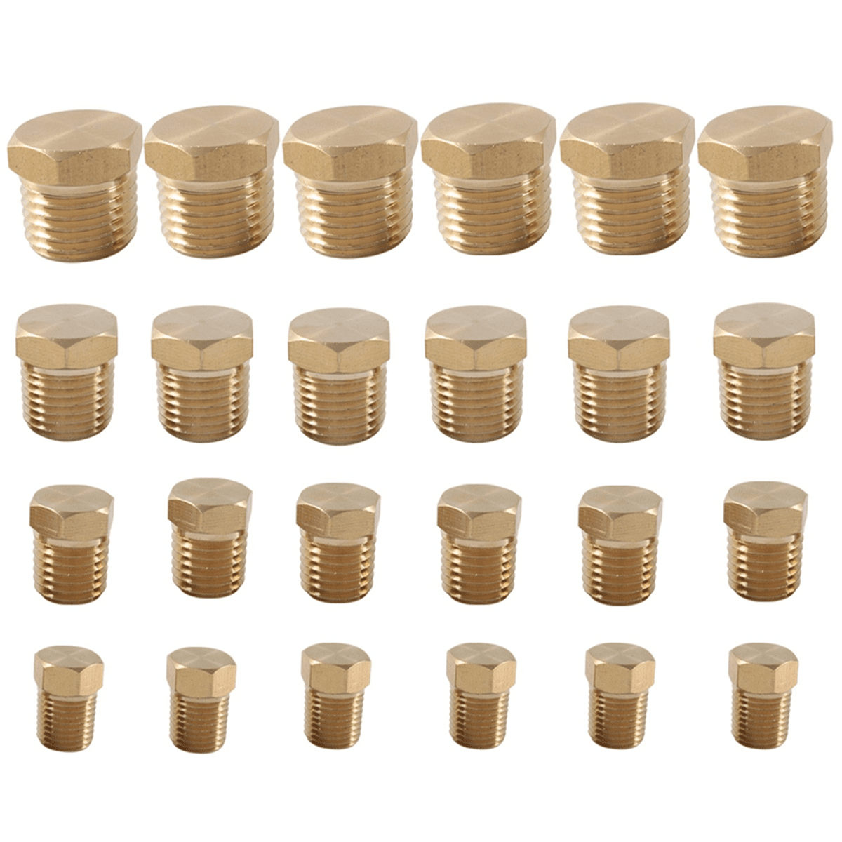 24 Pcs Hexagonal Tube Plug Car Oil Pipe Plugs Oil Plug Accessories 1/8 ...