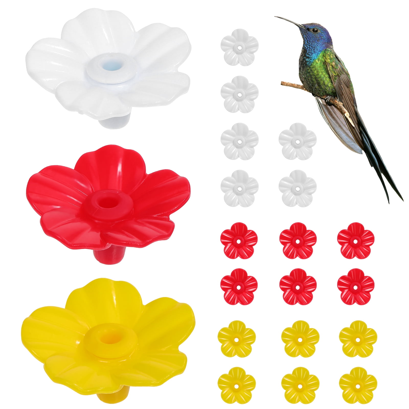 24 Pcs Hummingbird Feeder Replacement Feeder Flowers Plastic Flowers ...