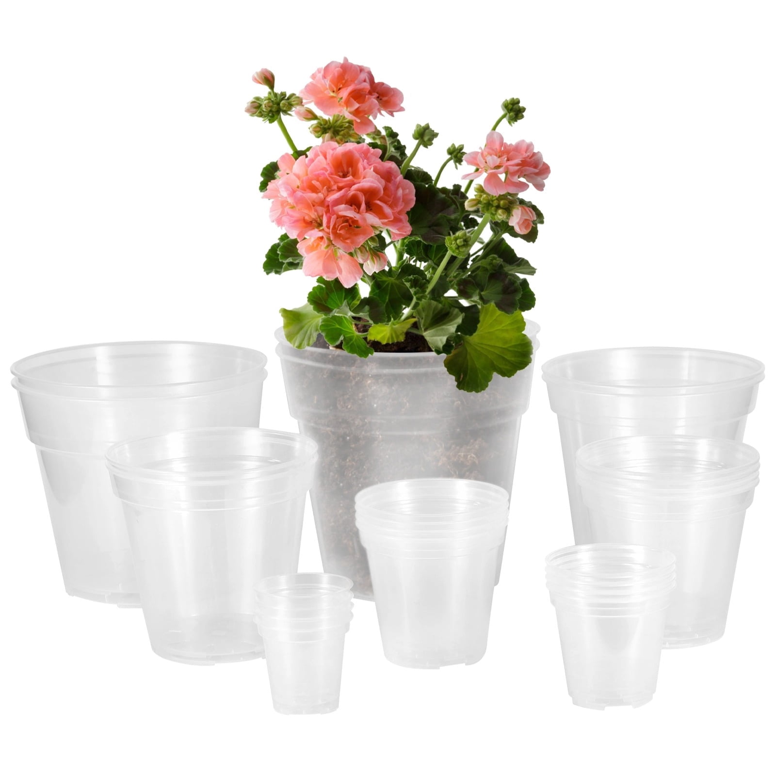 24 Pack Hydroponic Baskets, Plastic Mesh Planting Pots with Drainage ...