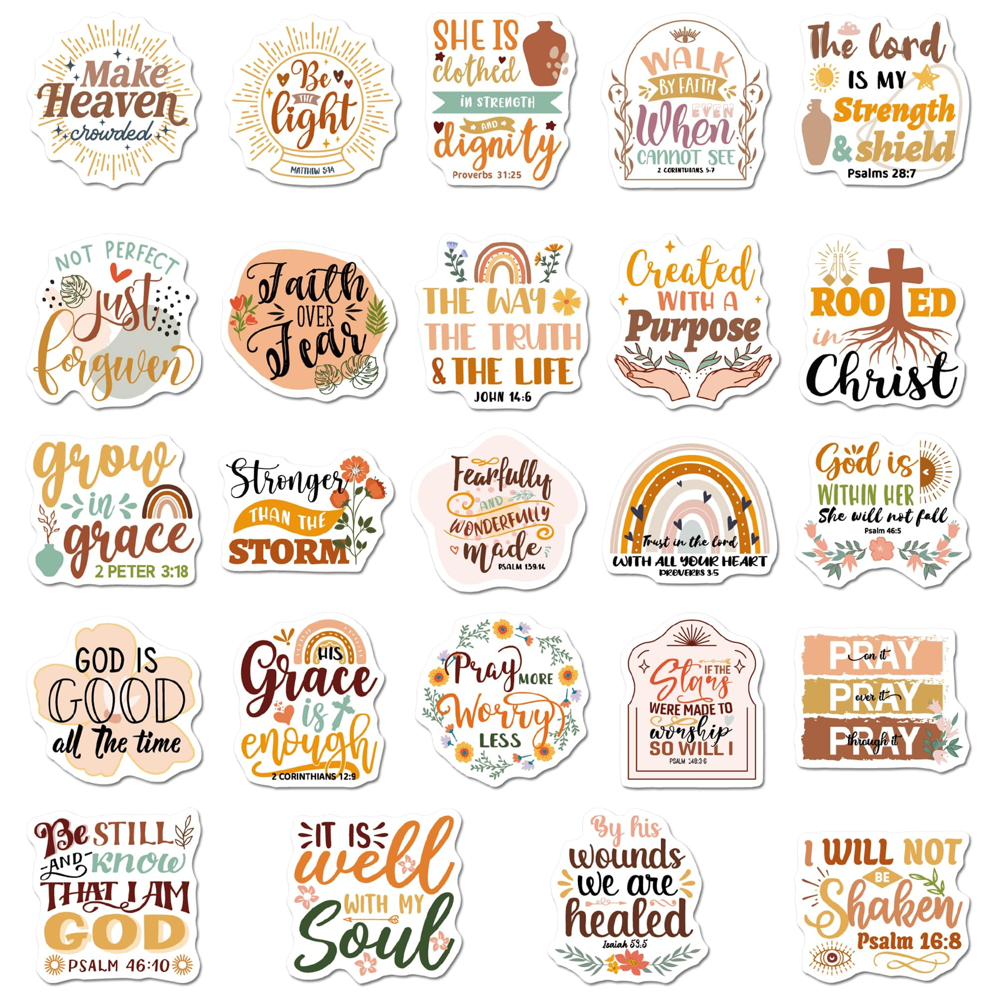 24 Pcs Inspirational Christian Fridge and Locker Magnets, Boho Bible ...