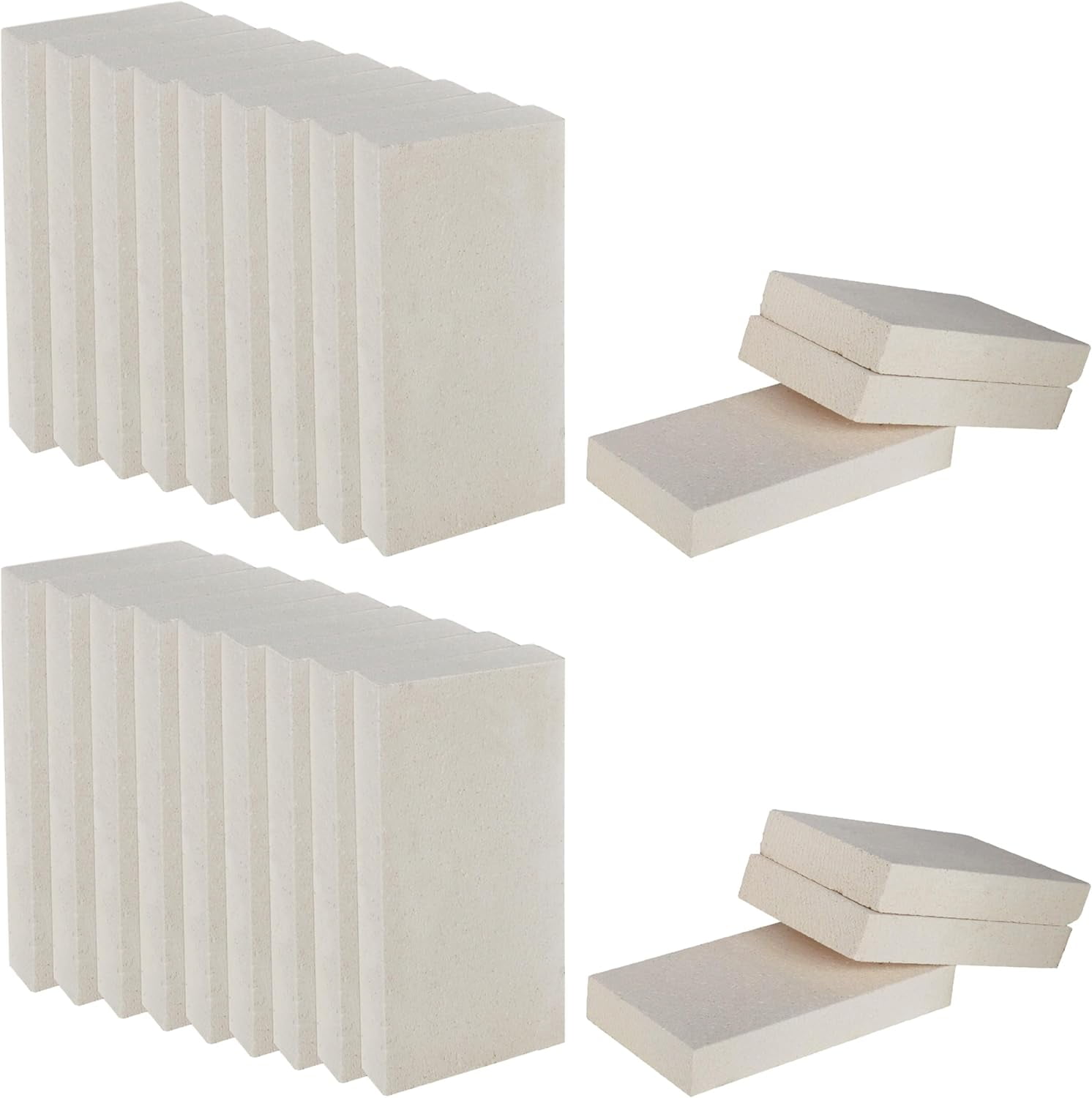 24 Pcs Insulating Fire Bricks - 2500F Rated - 1.25" x 4.5" x 9" - Forge ...