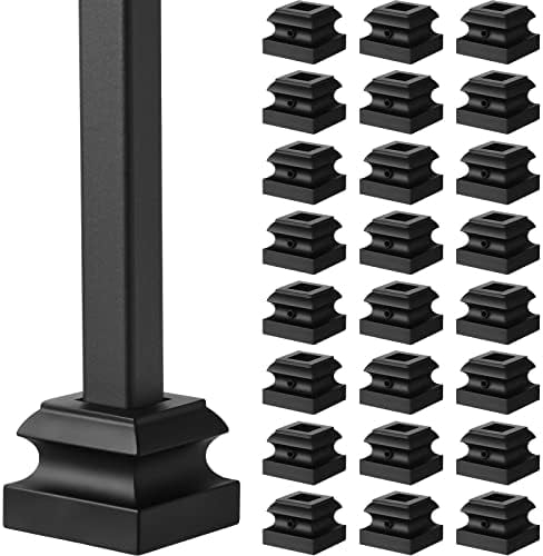 24 Pcs Iron Baluster Shoes Stair Flat Shoe with Screw for 1/2 Inch ...
