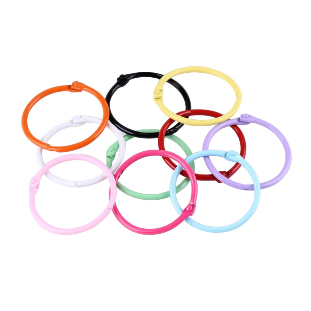 24 Pcs Key Fob Book Holder Spiral Binding Plastic Hoops Badge Rack ...