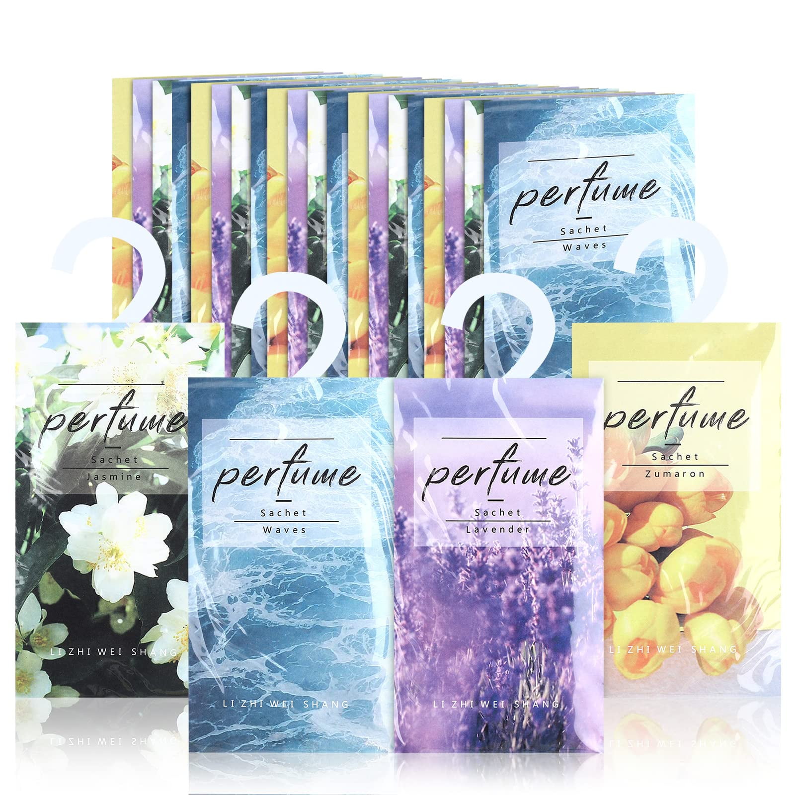 24 Pcs Large Hanging Closet Deodorizer Air Freshener Scented Sachets ...