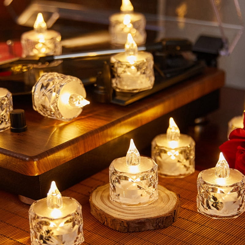 24 Pcs Led Tealight Candles Battery Operated Smokeless Candle Lamp for ...