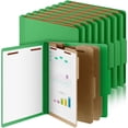 24 Pcs Letter-Size Green Classification Folders with 3 Dividers ...