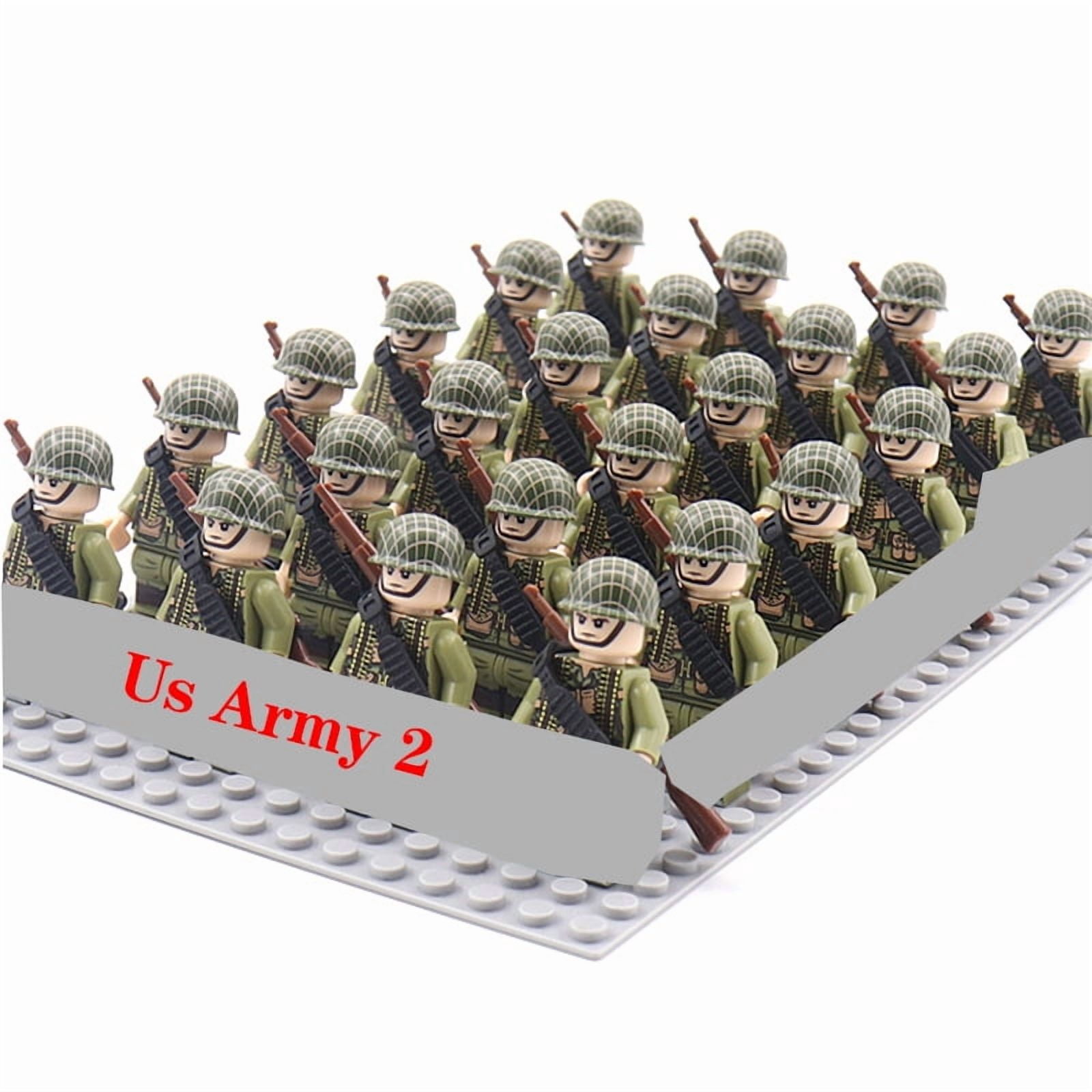 24 Pcs/Lot WW2 Military Figures Building Blocks Nation Army Soldiers ...