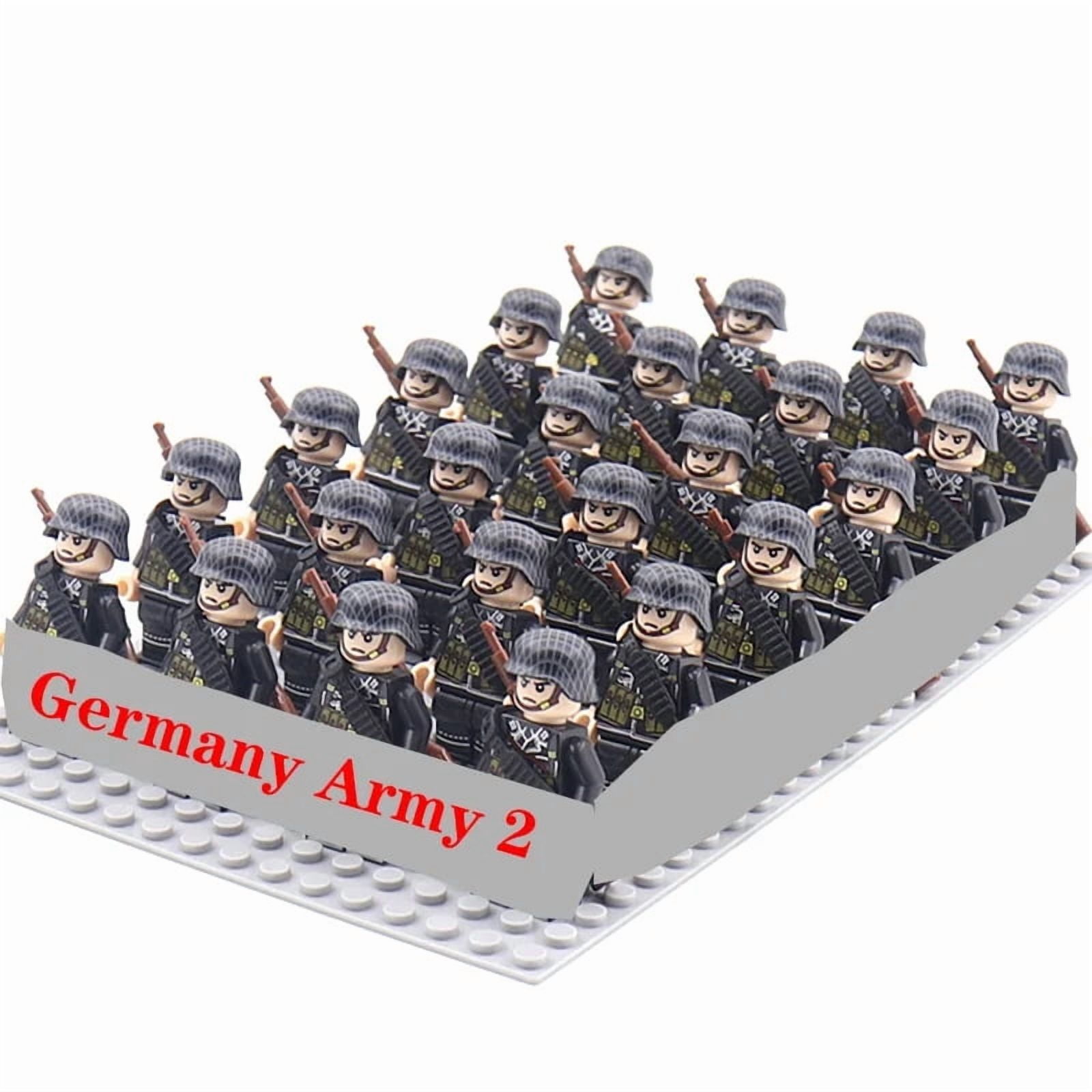24 Pcs/Lot WW2 Military Figures Building Blocks Nation Army Soldiers ...