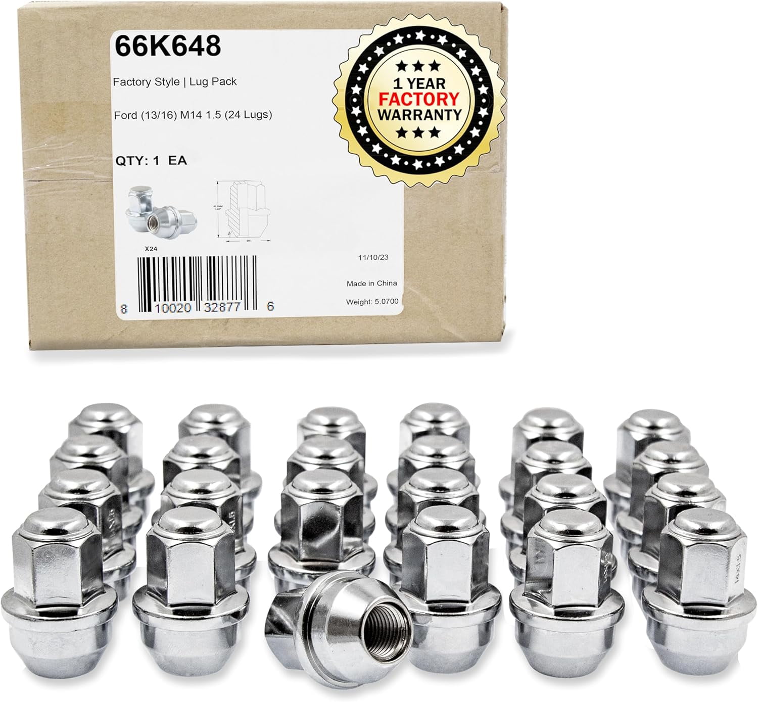 "OEM Style 24 Pcs M14 x 1.5 Lug Nuts for 2015+ Ford, Lincoln | ACPZ ...