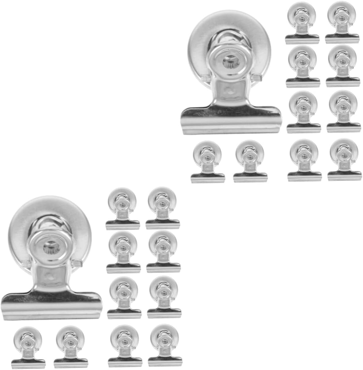 24 Pcs Magnetic Clip Stainless Steel Wrap for Fridge Magnetic ...
