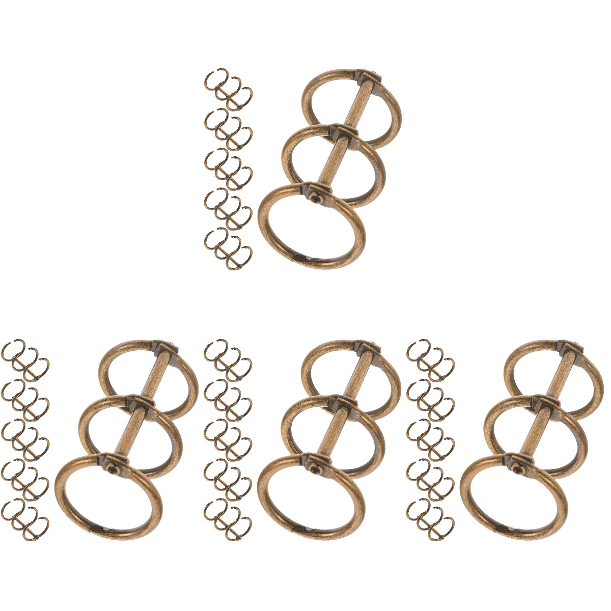 24 Pcs Metal Buckle Binder Clips Note Pads Three-hole 1.5 Inch Rings ...