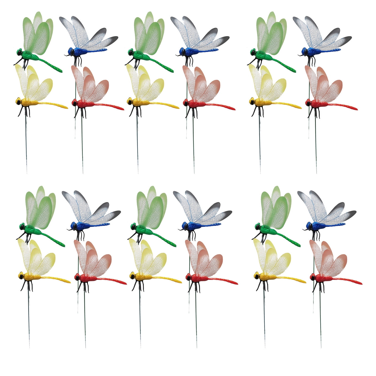 24 Pcs Metal Butterfly Yard Stakes, Lifelike Fluttering Butterflies ...
