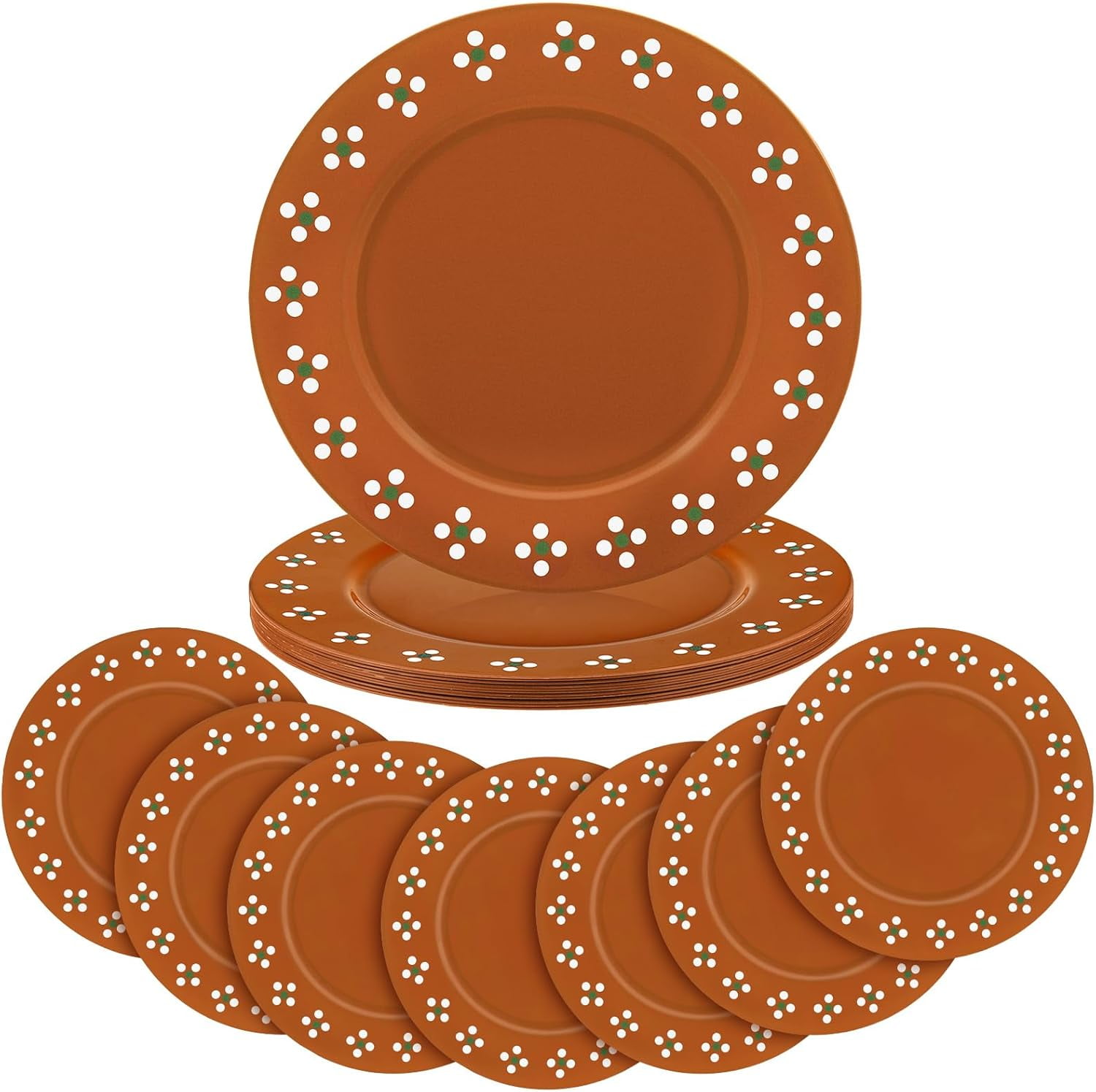 24 Pcs Mexican Plates 13 Inch De Barro Mexican Floral Charger Plate ...