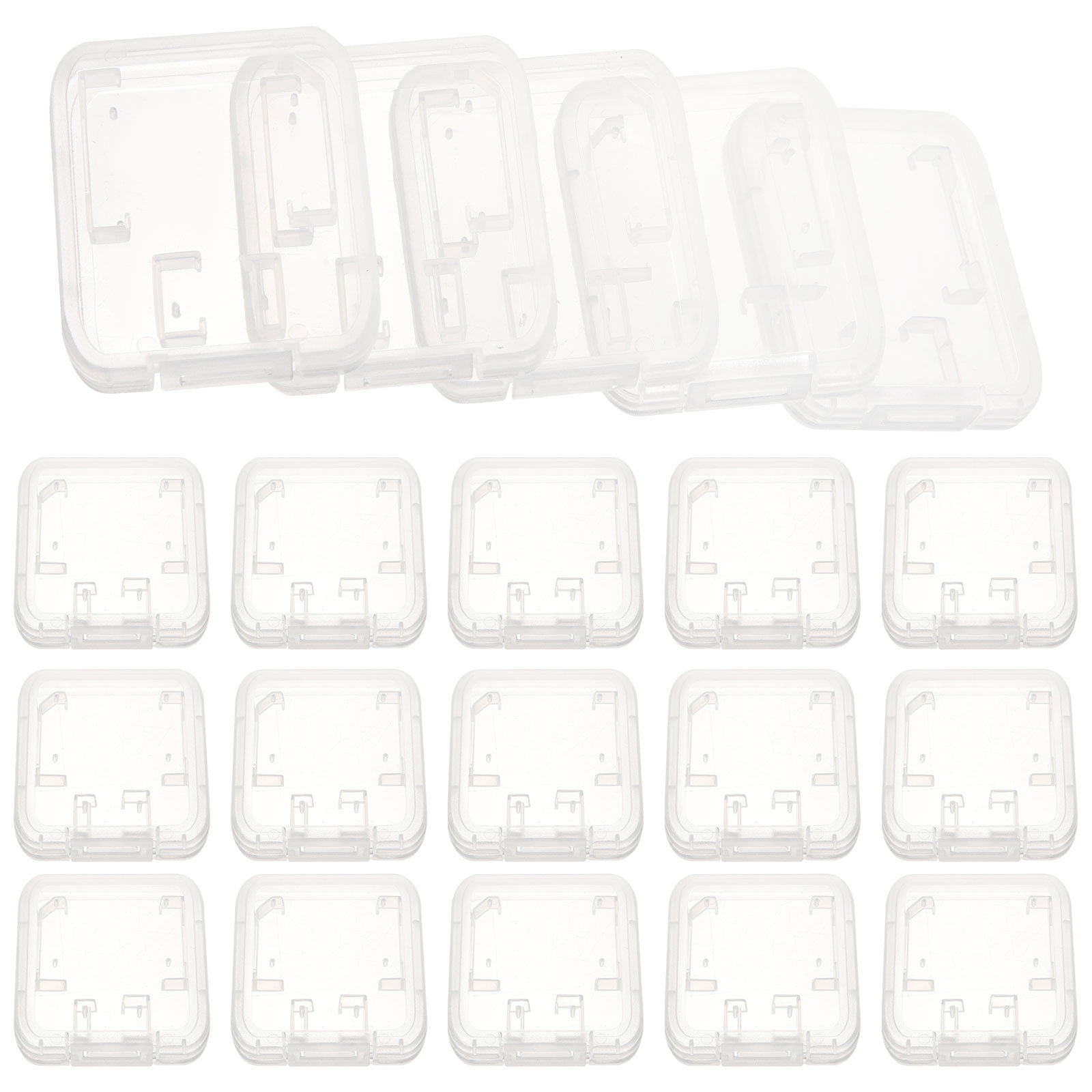24 Pcs Micro Card Memory Storage Box Transparent Case Organizer ...