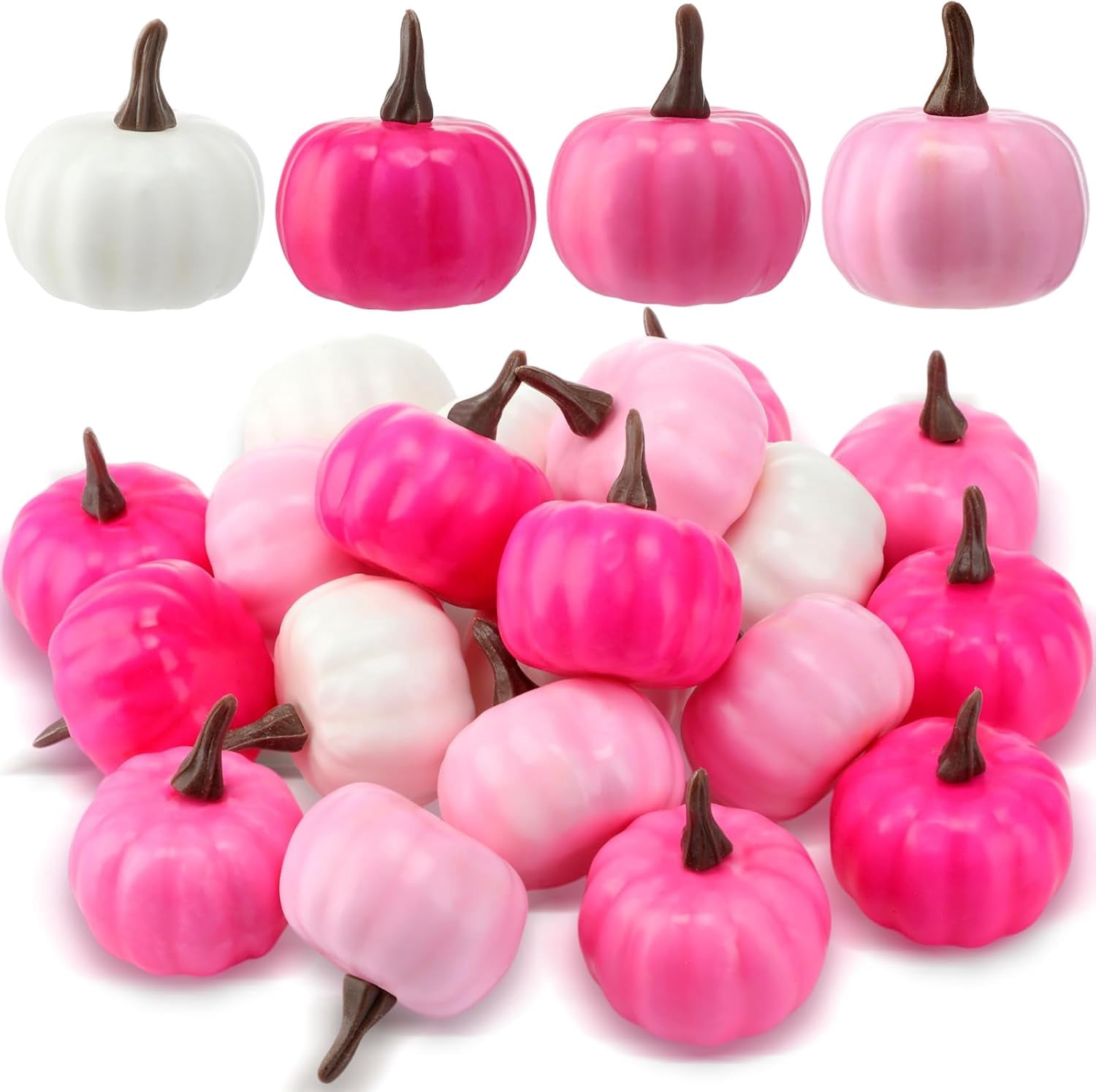 24 Pcs Mini Artificial Pumpkins Bulk Fall Foam Pumpkins Thanksgiving ...