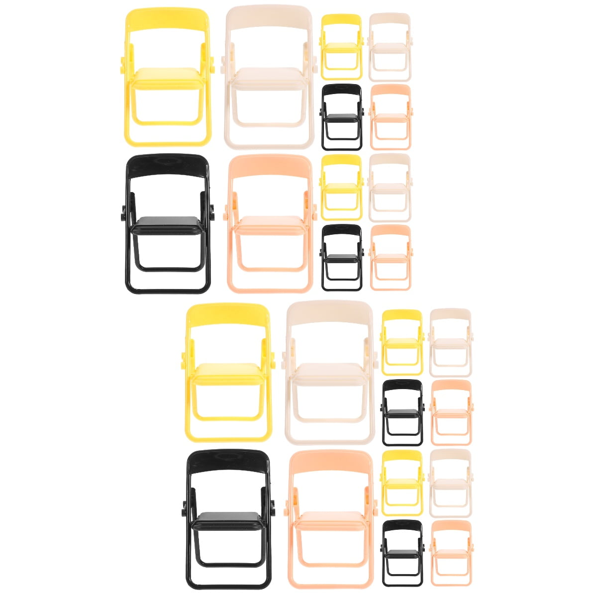 24 Pcs Mini Chair Cell Phone Stand Dollhouse Folding (Mixed Color ...
