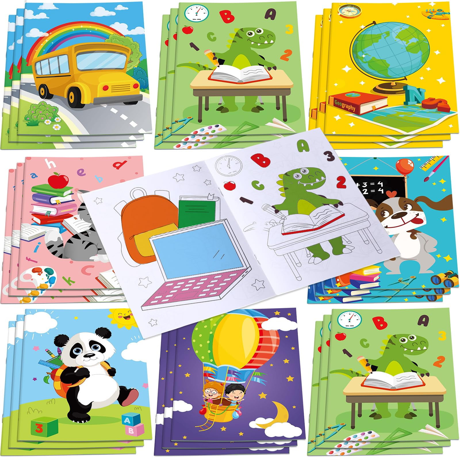 24 Pcs Mini Coloring Books for Kids Bulk Party Favors First Day of ...