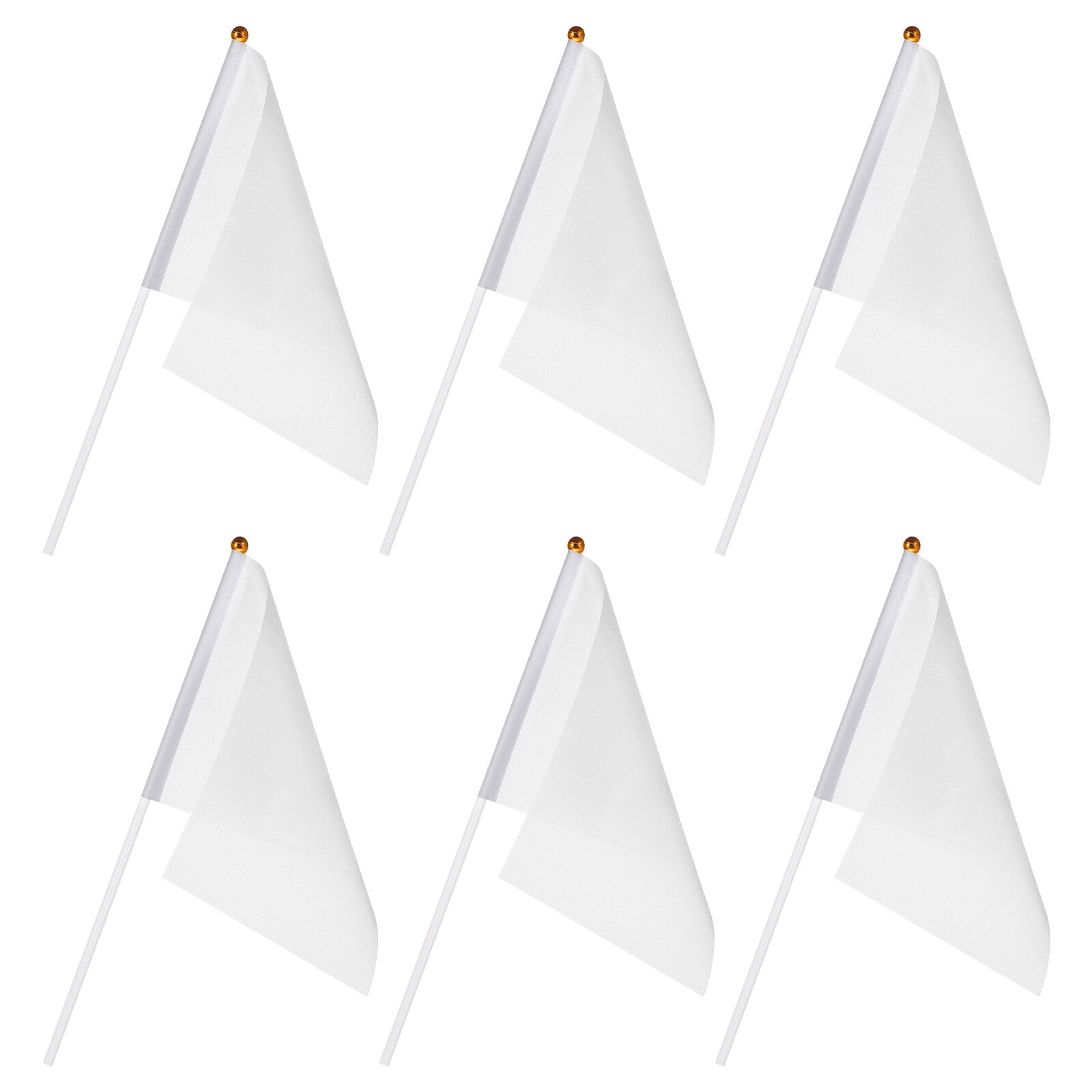 24 Pcs Mini Flags Siundbar Barg Cheering Flags Referee Flag White Hand ...