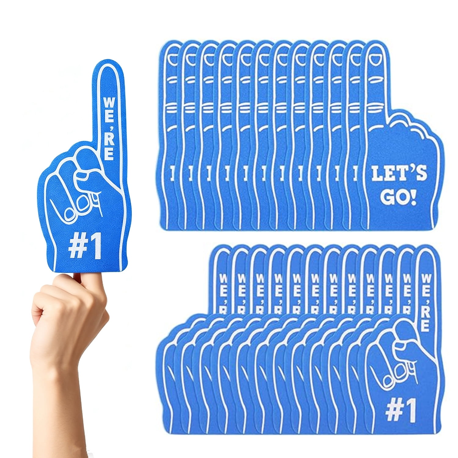 24 Pcs Mini Foam Fingers, Sport Fan Foam Finger for Sports Hand Themed ...