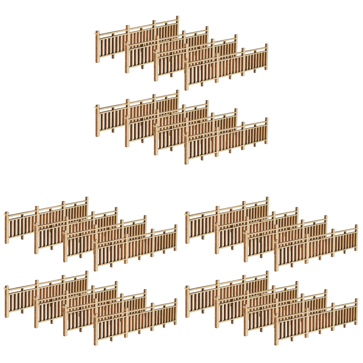 Retro Mini Fences Decorative Wood Flexible for Landscapes 24 Pcs Set ...