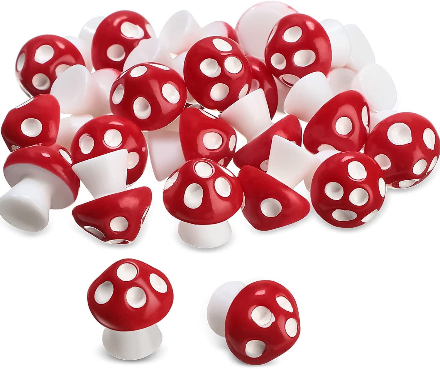 24 Pcs Mini Mushrooms for Garden Miniatures Mushroom Figurines Garden ...