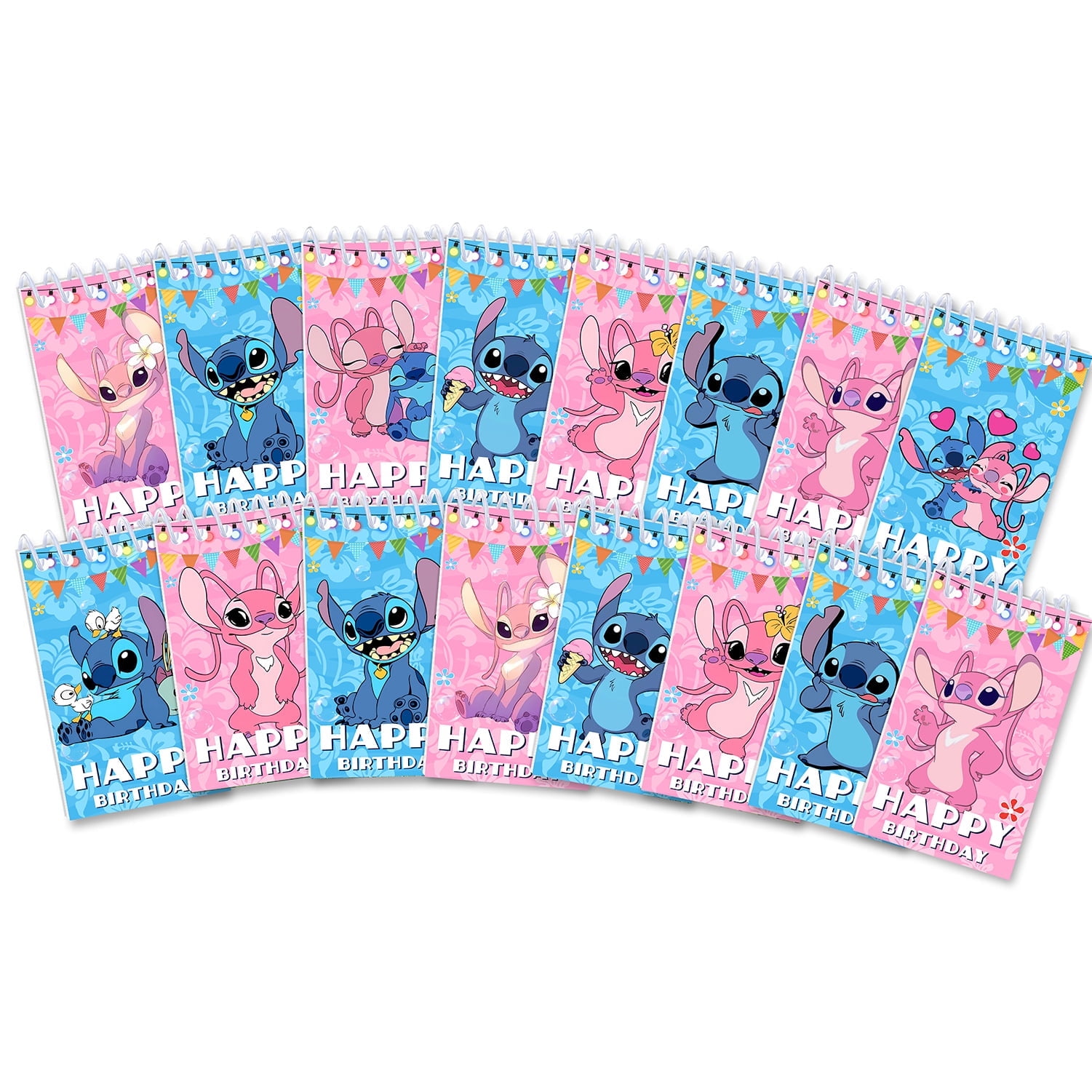 24 Pcs Mini NotePads Stitch Themed Party Favor as Notepads Spiral ...