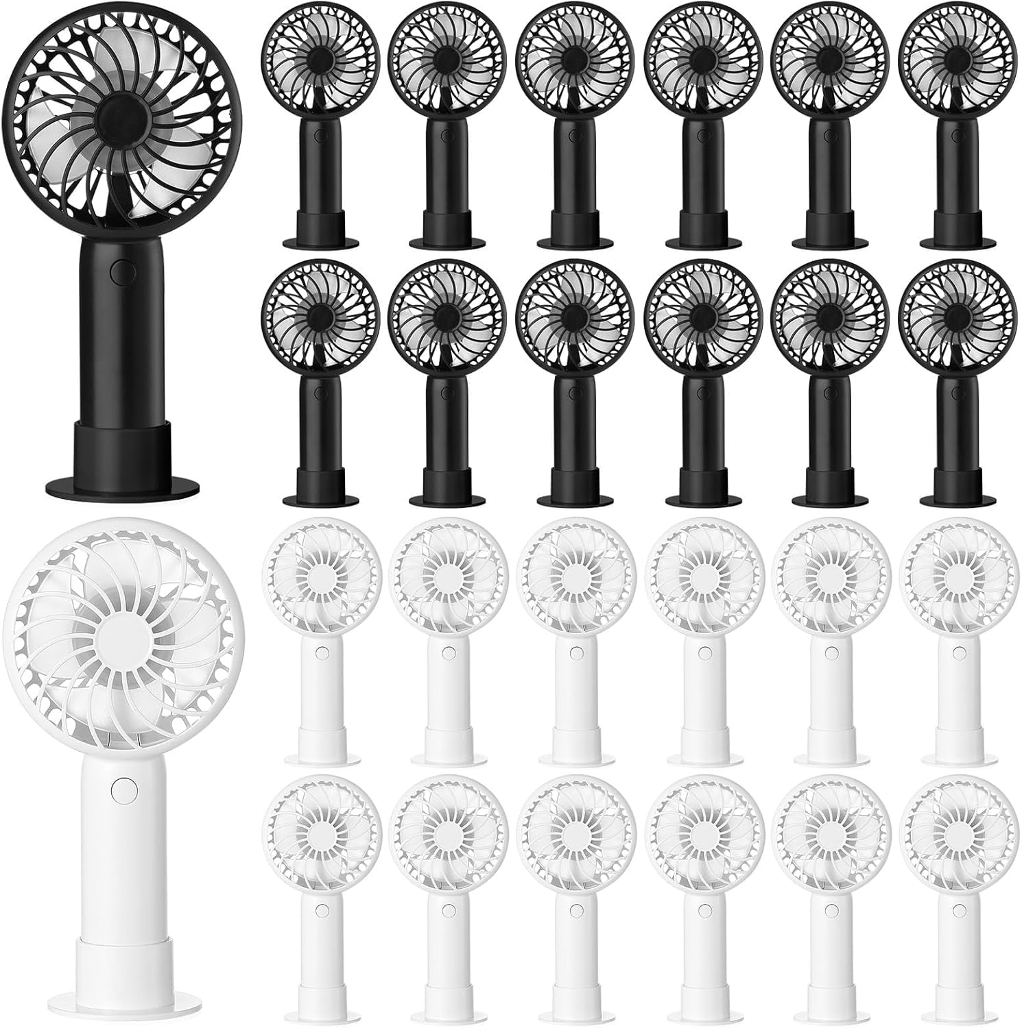 24 Pcs Mini Powerful Handheld Fan 3 Speed Personal Small Portable ...