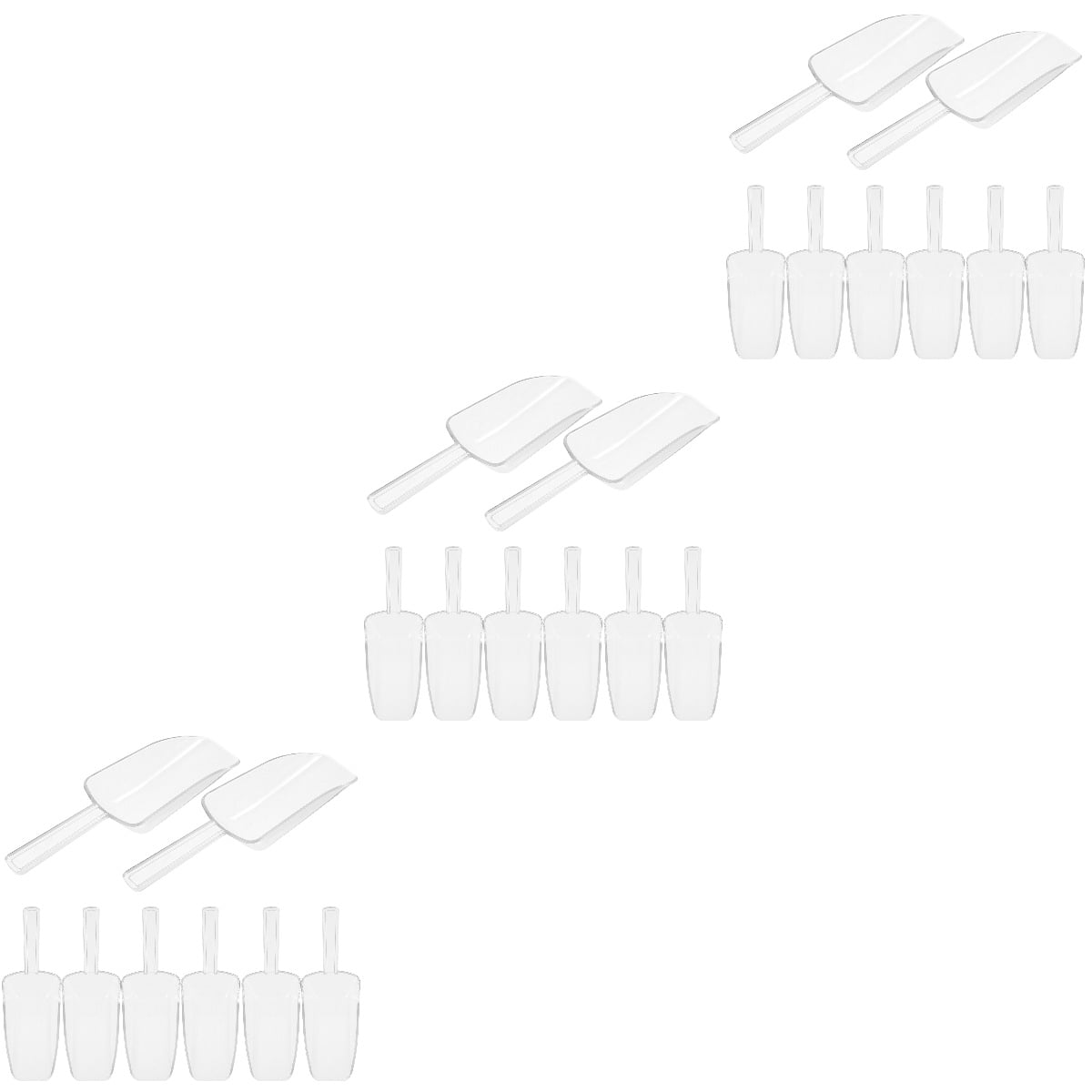 24 Pcs Mini Scoops for Candy Clear Scoops Spatchula Shovel Spider ...