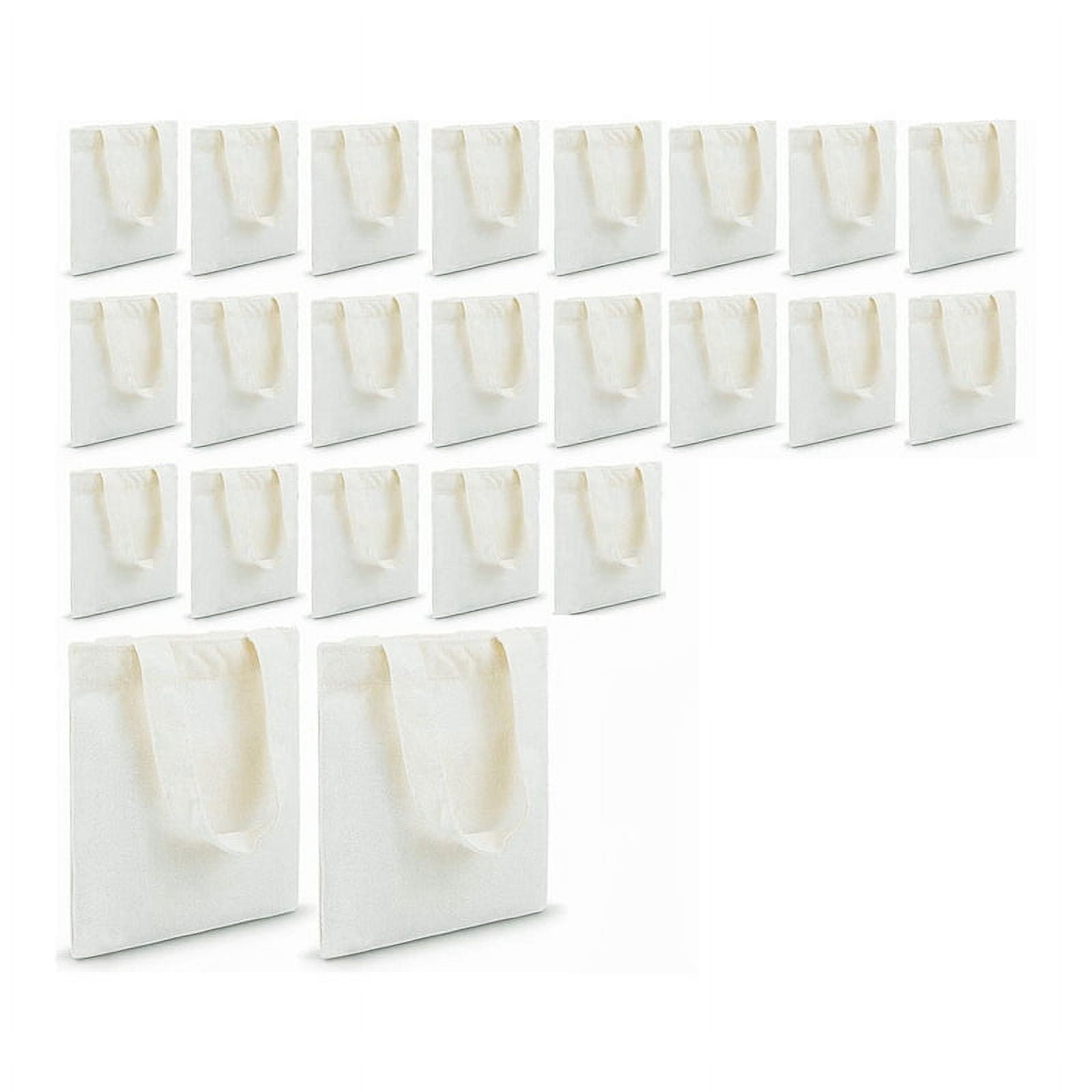 24 Pcs Mini Tote Bag Blank Canvas Bags Reusable Grocery DIY Sacks Goody ...