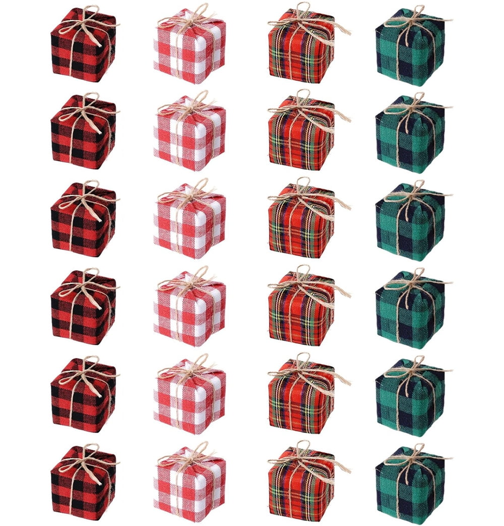 24 Pcs Miniature Box Ornaments Hanging, NOGIS Christmas Mini Presents ...