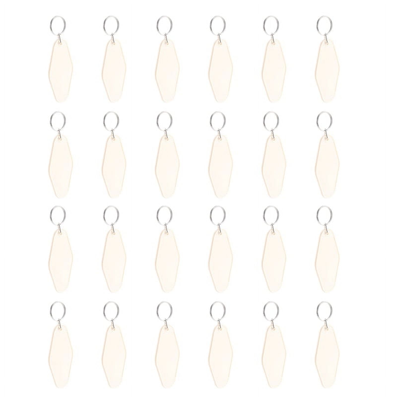 24 Pcs Motel Keychain DIY Blank Hotel Keychains Sublimation (Beige ...