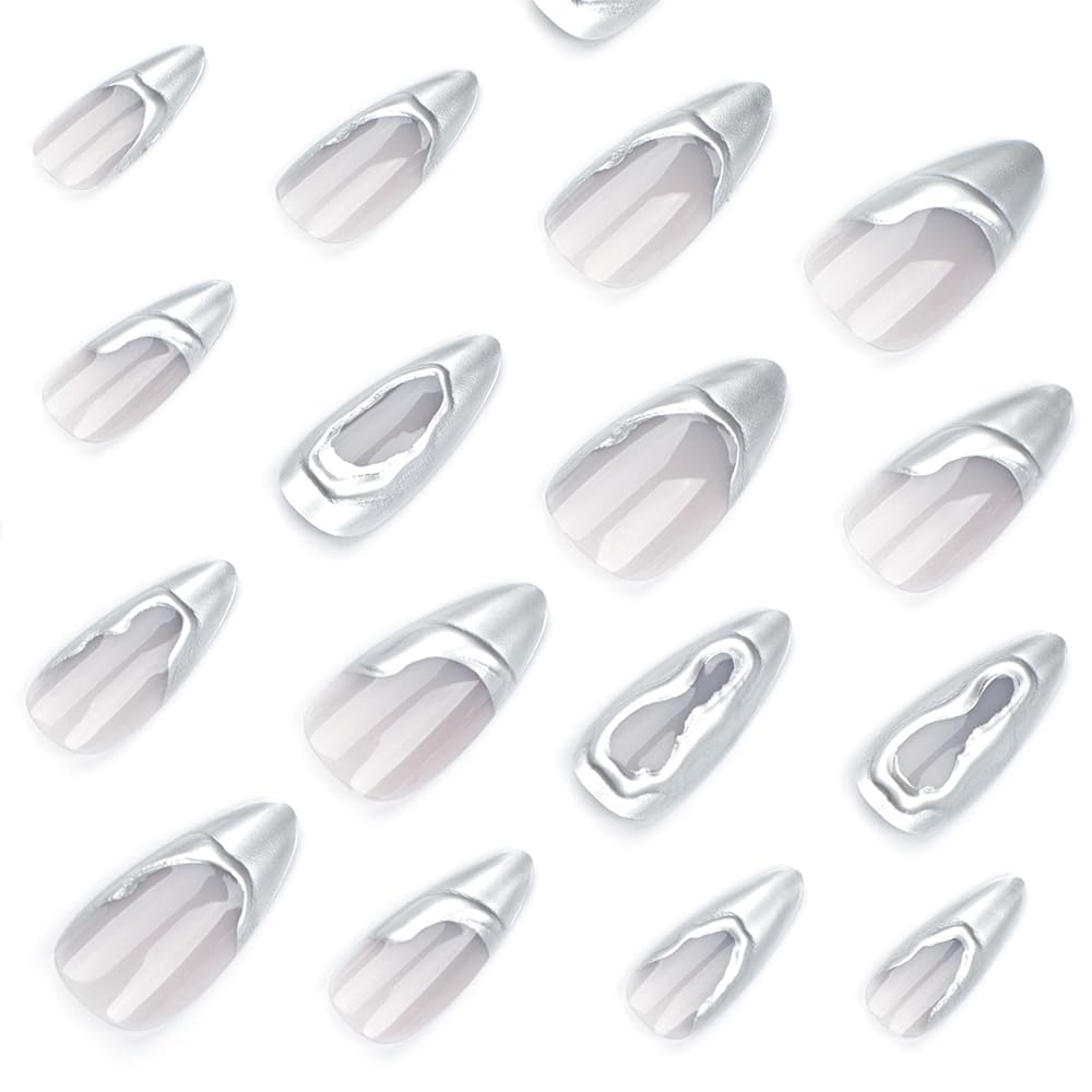 24 Pcs Nude Pink Press on Nails Short Almond - Fall Winter Fake Nails ...