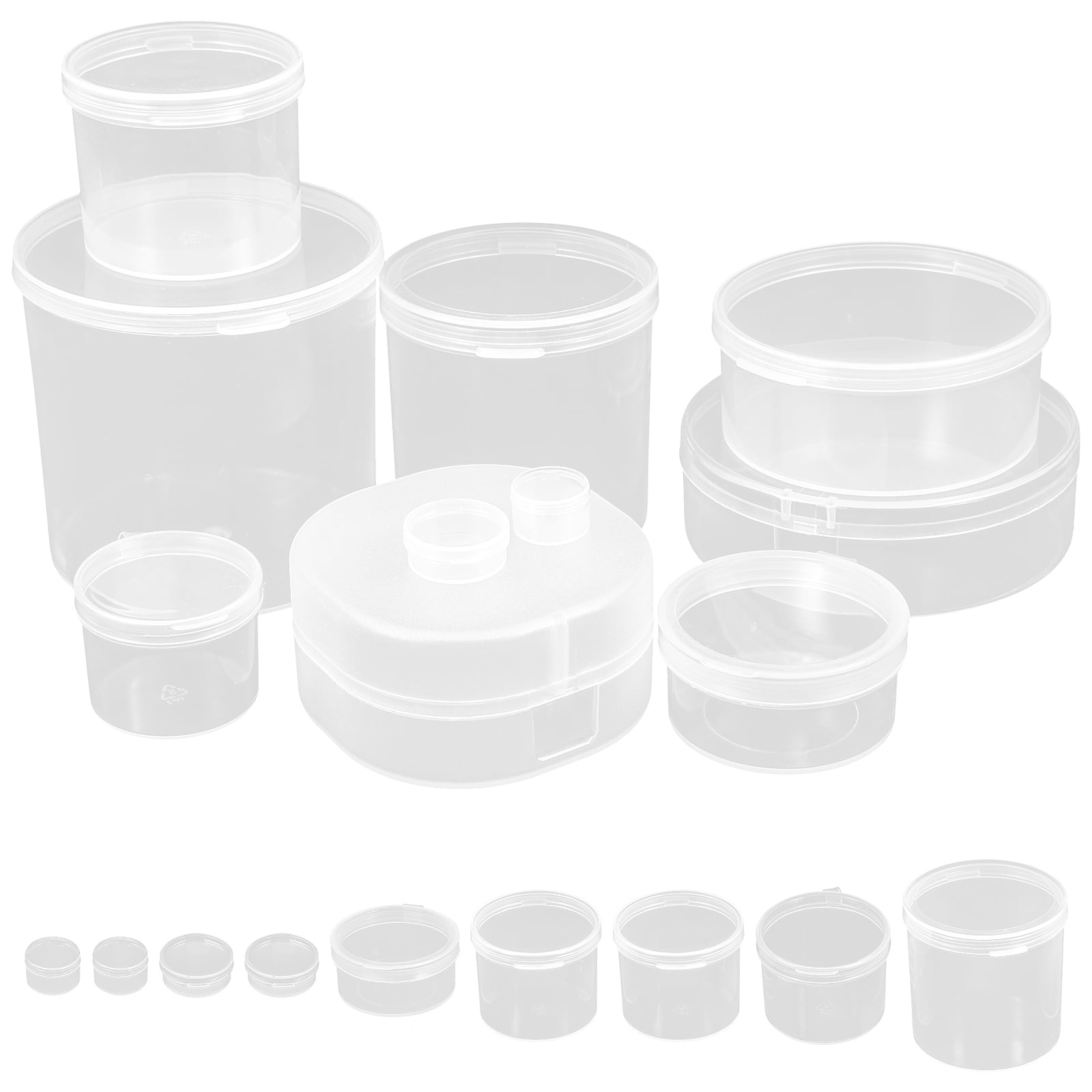 24 Pcs Packaging Box Round Mini Containers Jewrlybox Pp Jewelry Boxes ...