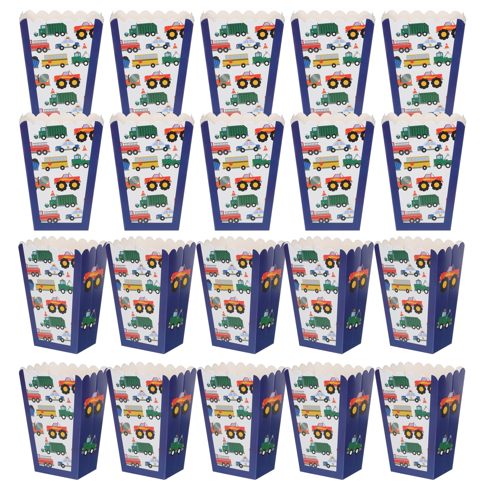 24 Pcs Paper Plates Popcorn Paper Boxes Paper Popcorn Snack Boxes ...