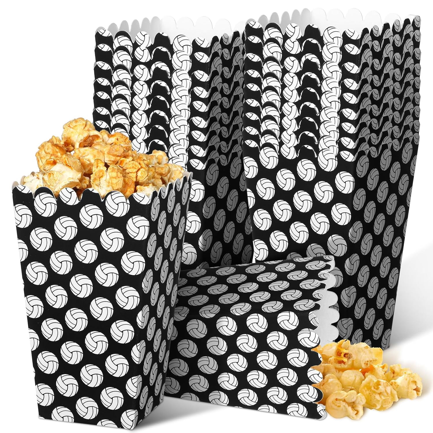 24 Pcs Party Popcorn Boxes Popcorn Bags Buckets Container Holder Sport ...