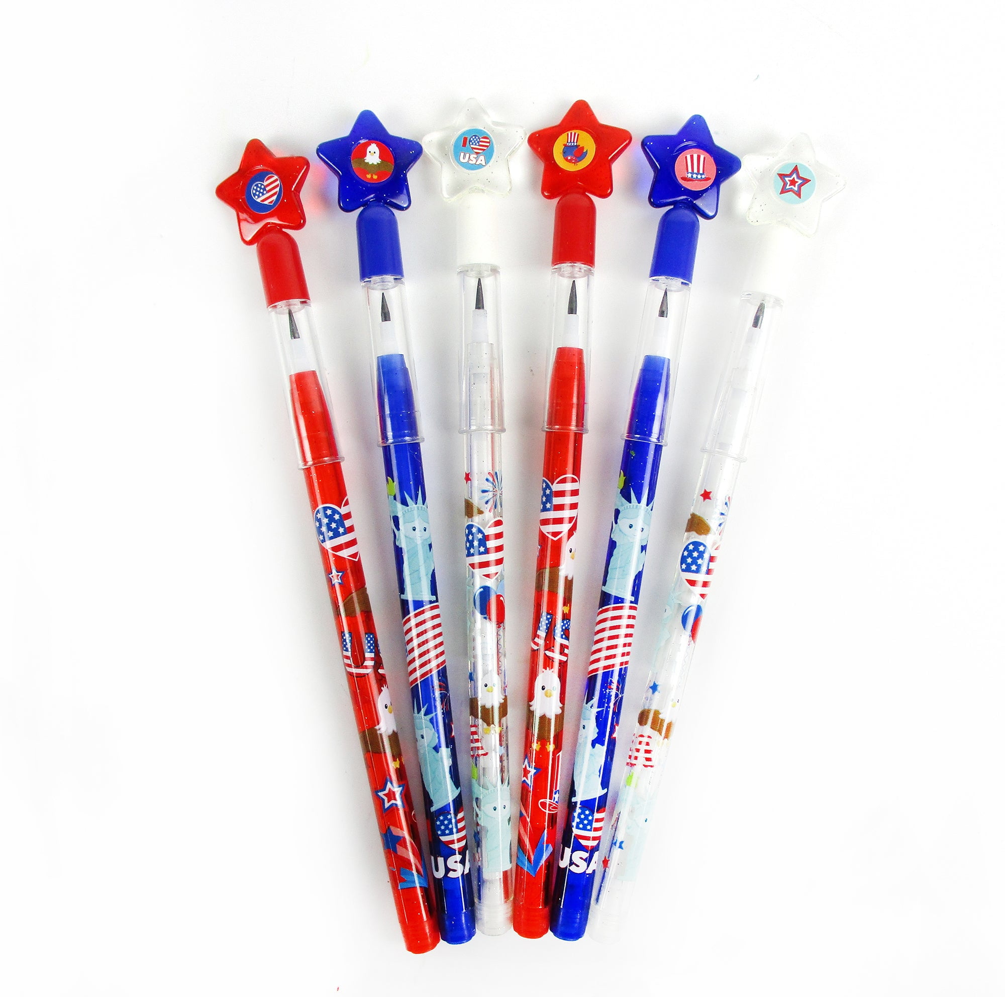 24 Pcs Patriotic Multi Point Pencils - Walmart.com