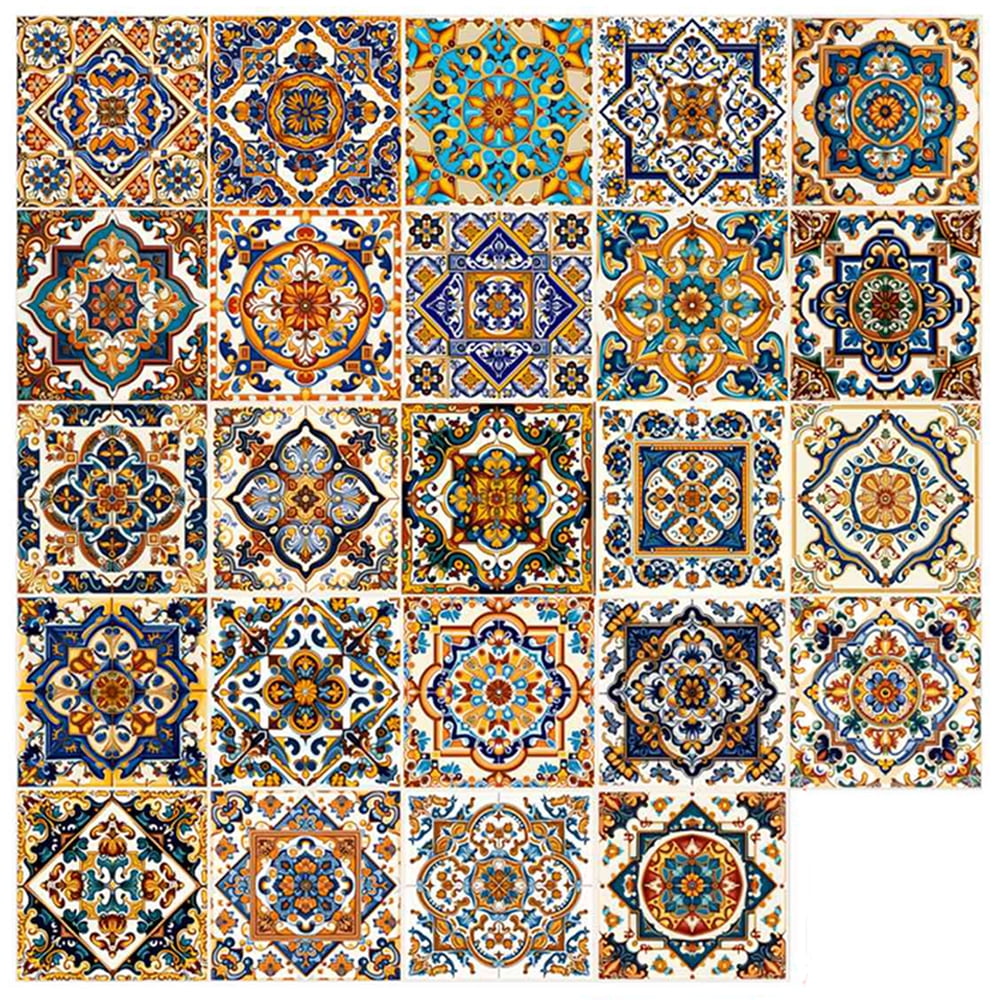 24 Pcs Peel and Stick Tile Wall Sticker,Self-Adhesive Water-Proof ...