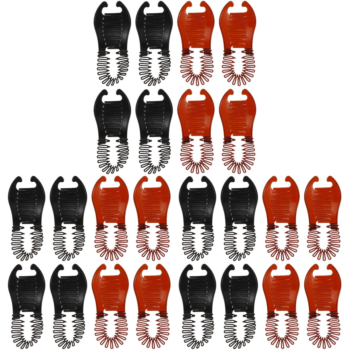 24 Pcs Plastic Banana Vertical Clip Girl Hair Claw Clips Side Combs ...