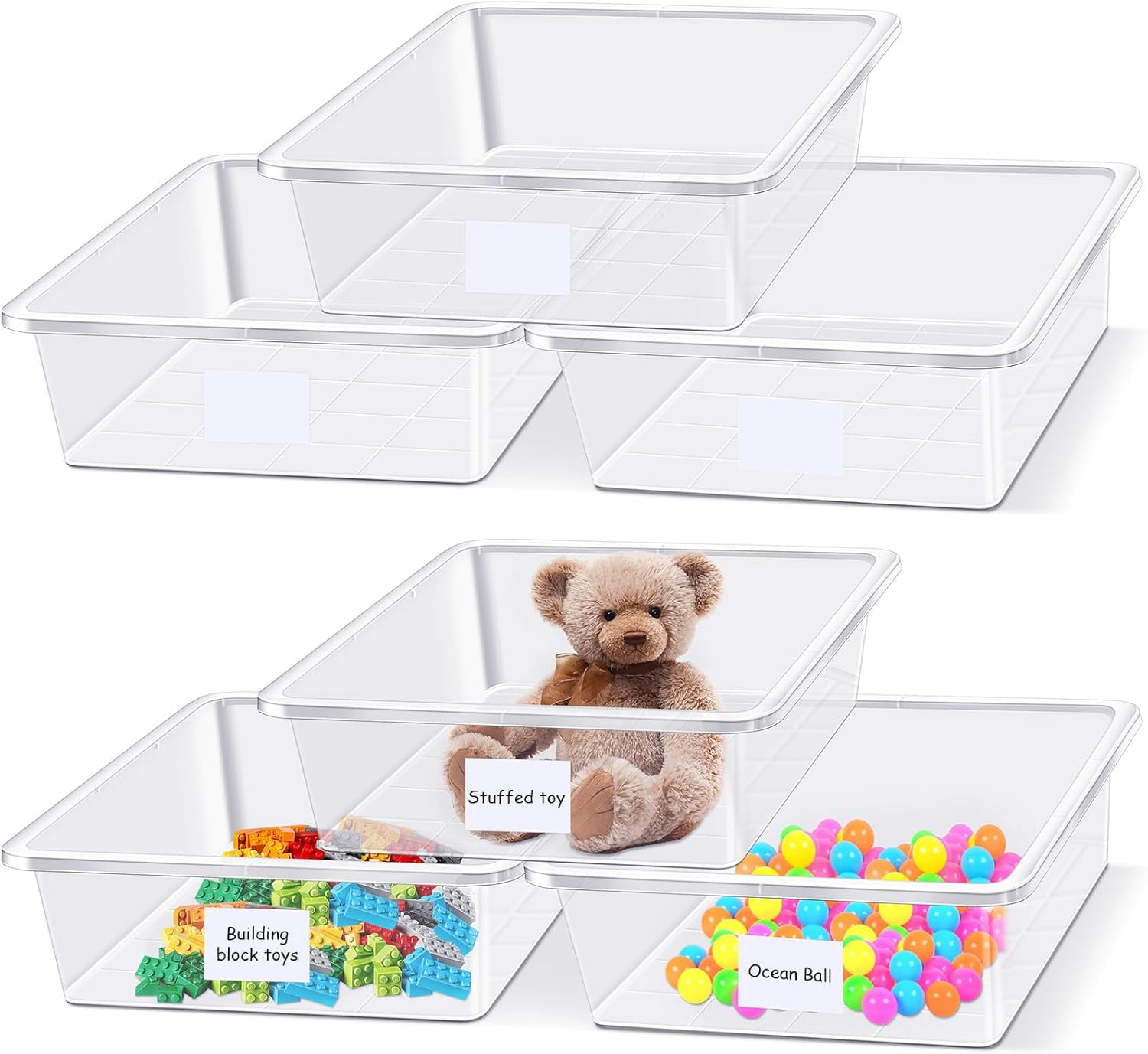 24 Pcs Plastic Cubby Storage Bins Classroom Cubby Organization with ...