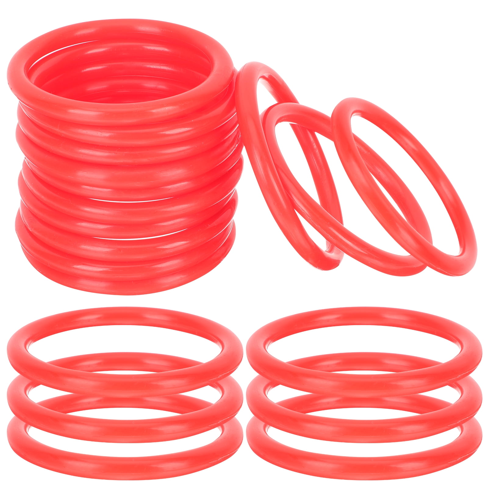 24 Pcs Plastic Kids Toys Carnival Rings Game Tossing Toys Outdoor ...
