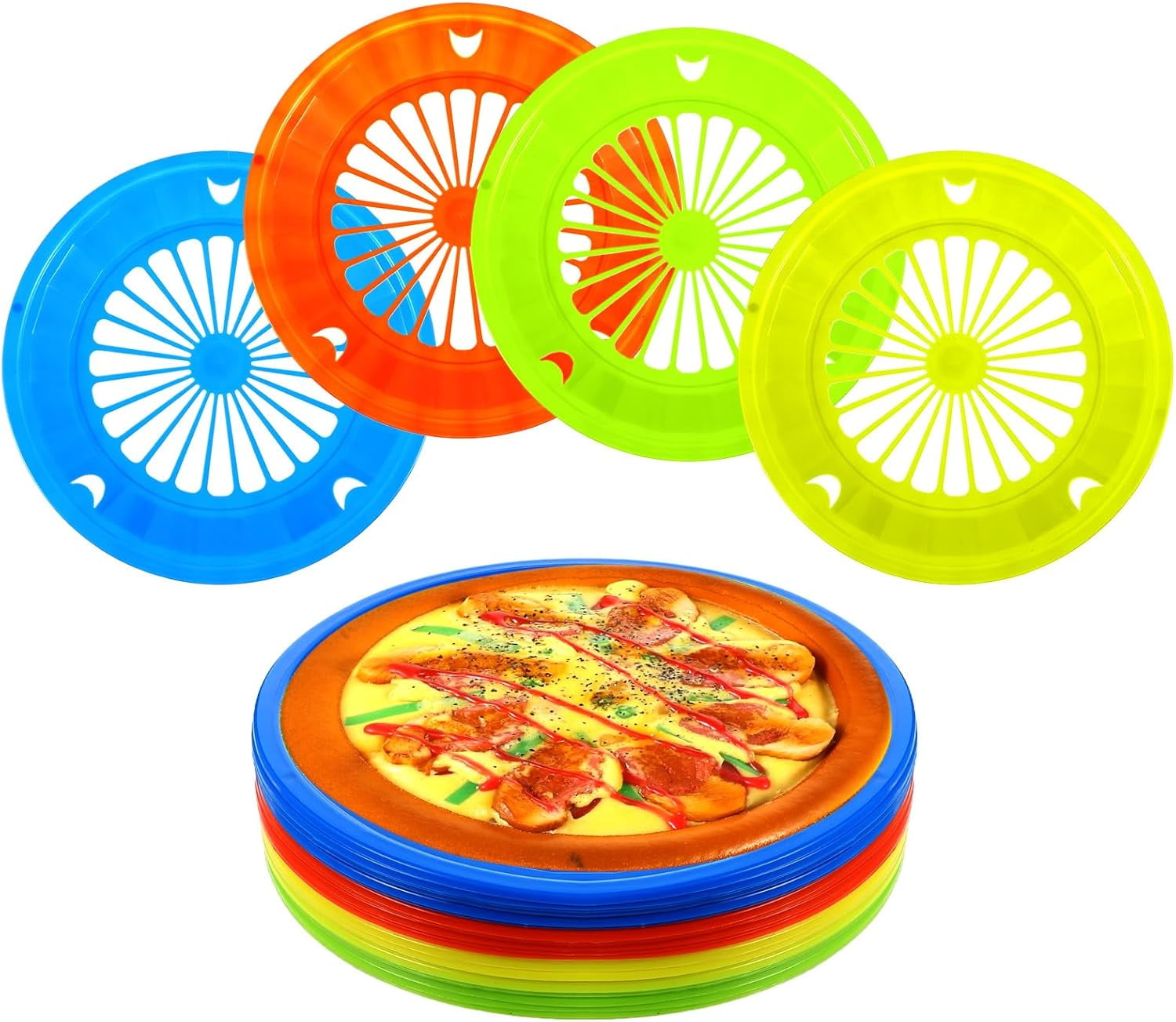 24 Pcs Plastic Paper Plate Holders 10 Inch Reusable Paper Plate Holders ...