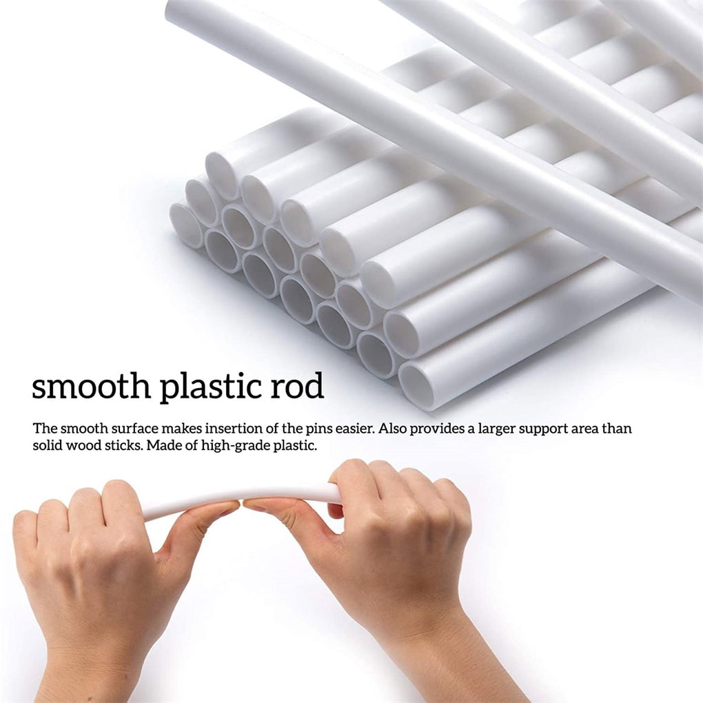 24 Pcs Plastic Tired Cake Dowel Rod Cheesecakes Multilayered Stacking ...
