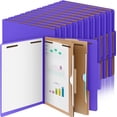 24 Pcs Purple Letter-Size Classification Folders with 2 Pockets, 2 ...