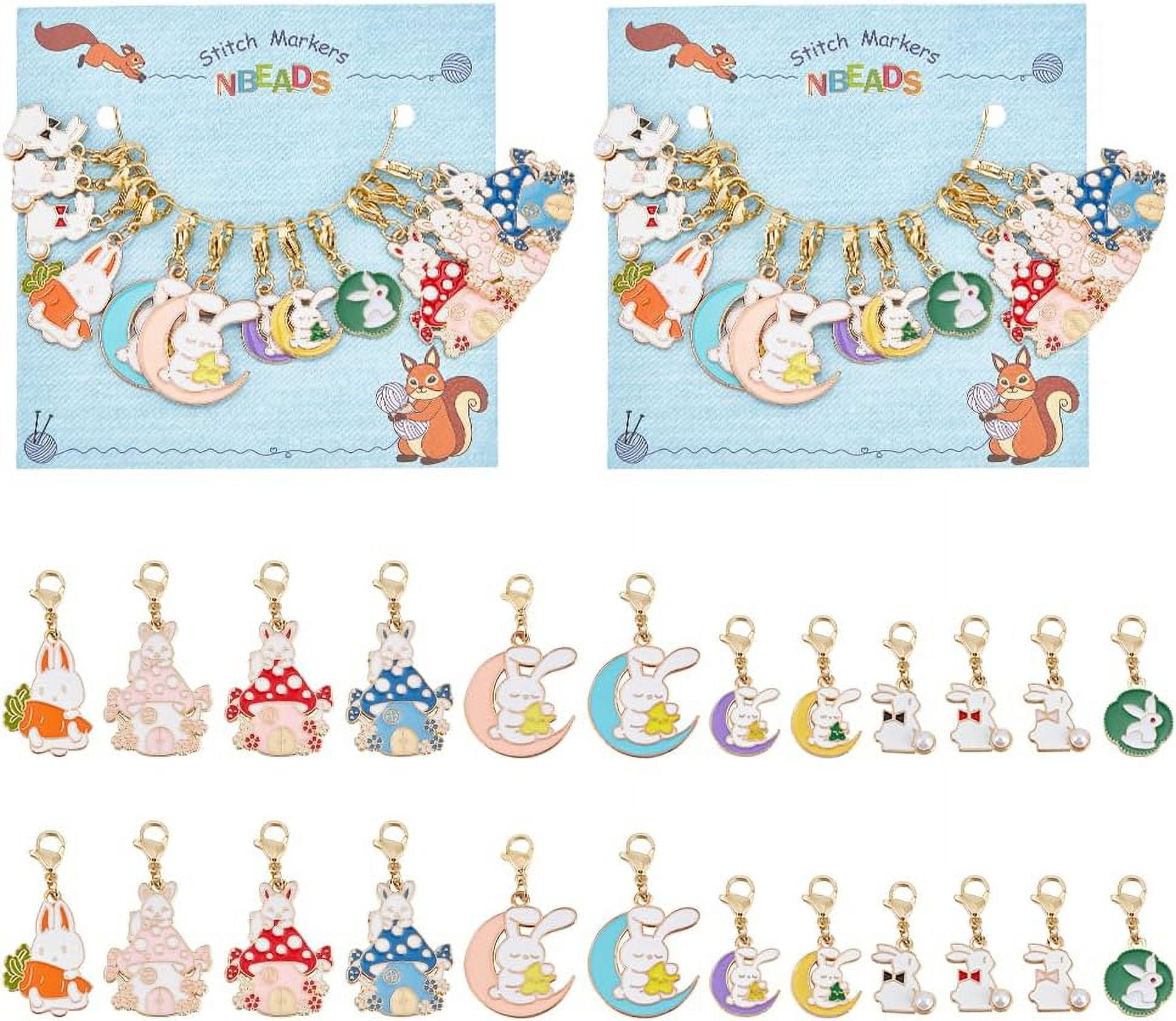 24 Pcs Rabbit Series Stitch Markers Enamel Crochet Stitch Marker ...