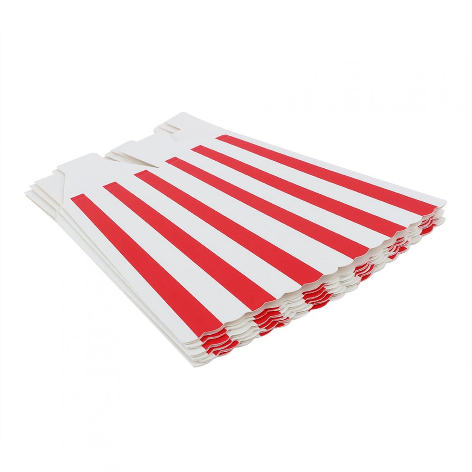 24 Pcs Red Stripe Paper Movie Theme Birthday Party Food Snack Candy ...