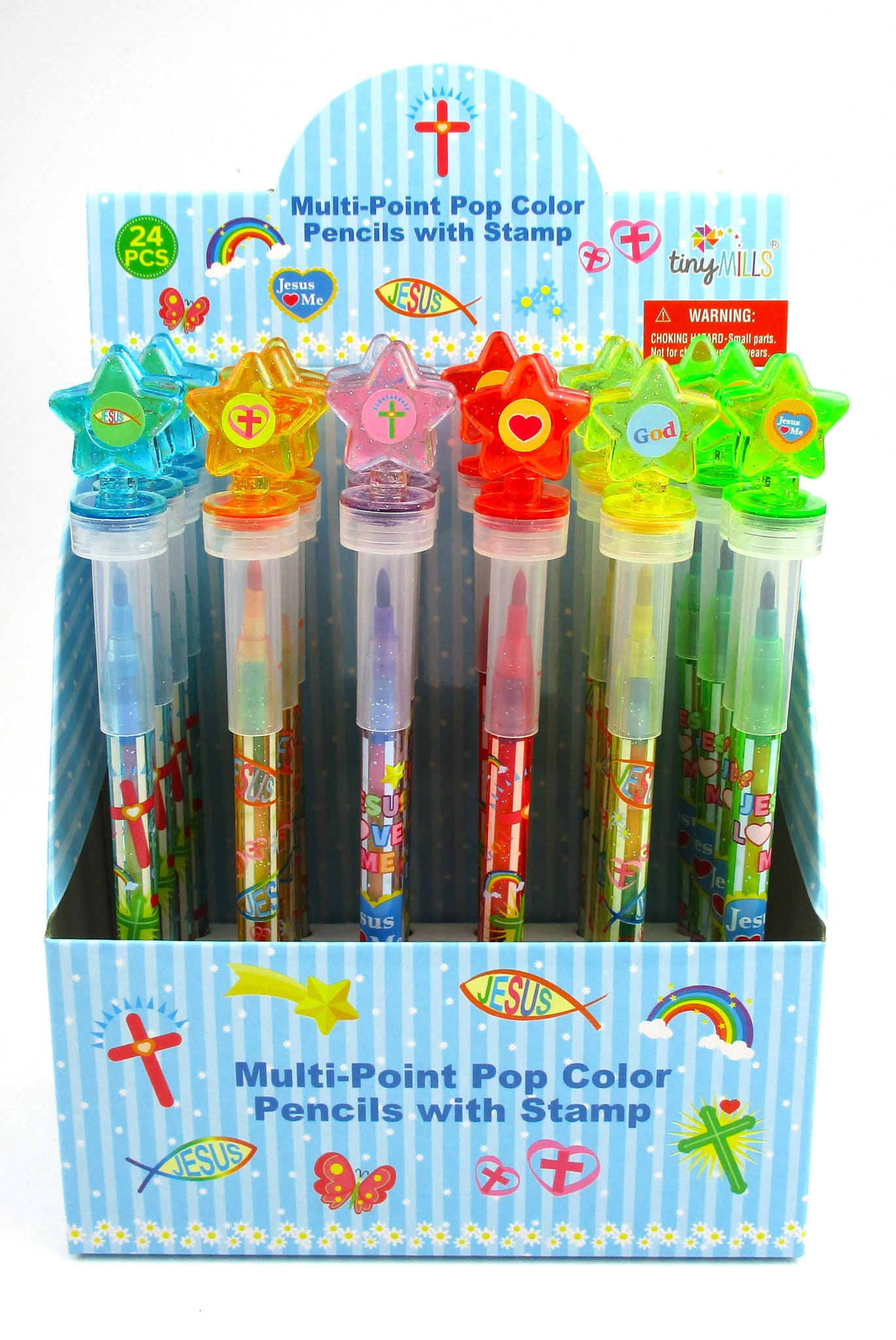 24 Pcs Religious Pop Color Pencils with Stamper - Walmart.com