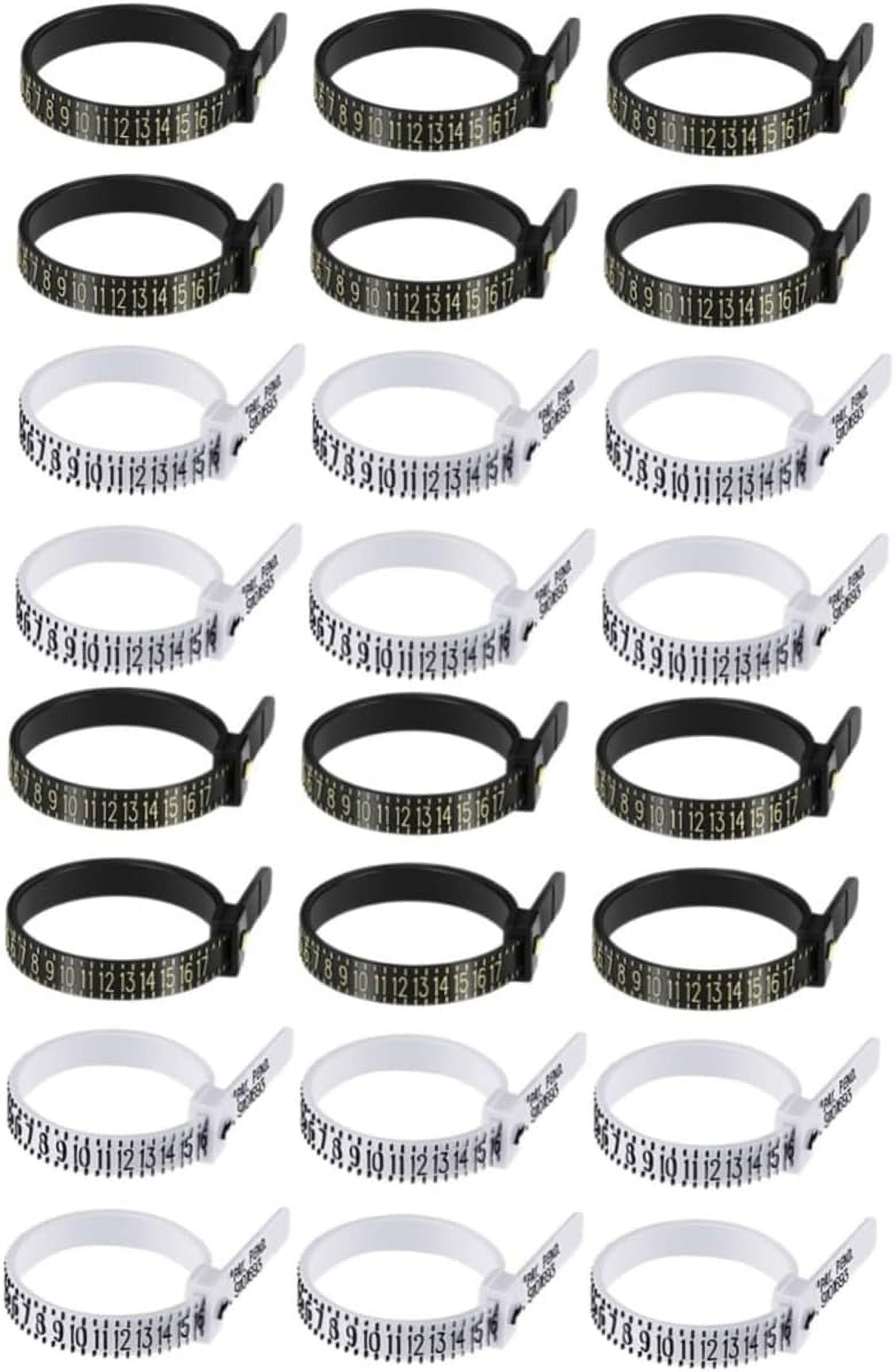 24 Pcs Ring Circumference Measurement Tools Ring Gauge Ring Sizers ...