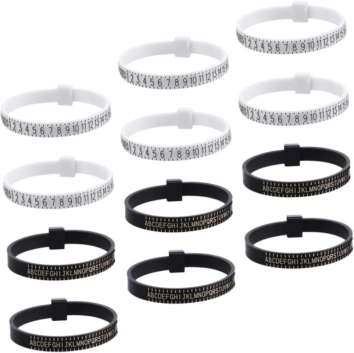 24 Pcs Ring Measurer Ring Measuring Tool Ring Gauge Belt Ring Sizer ...