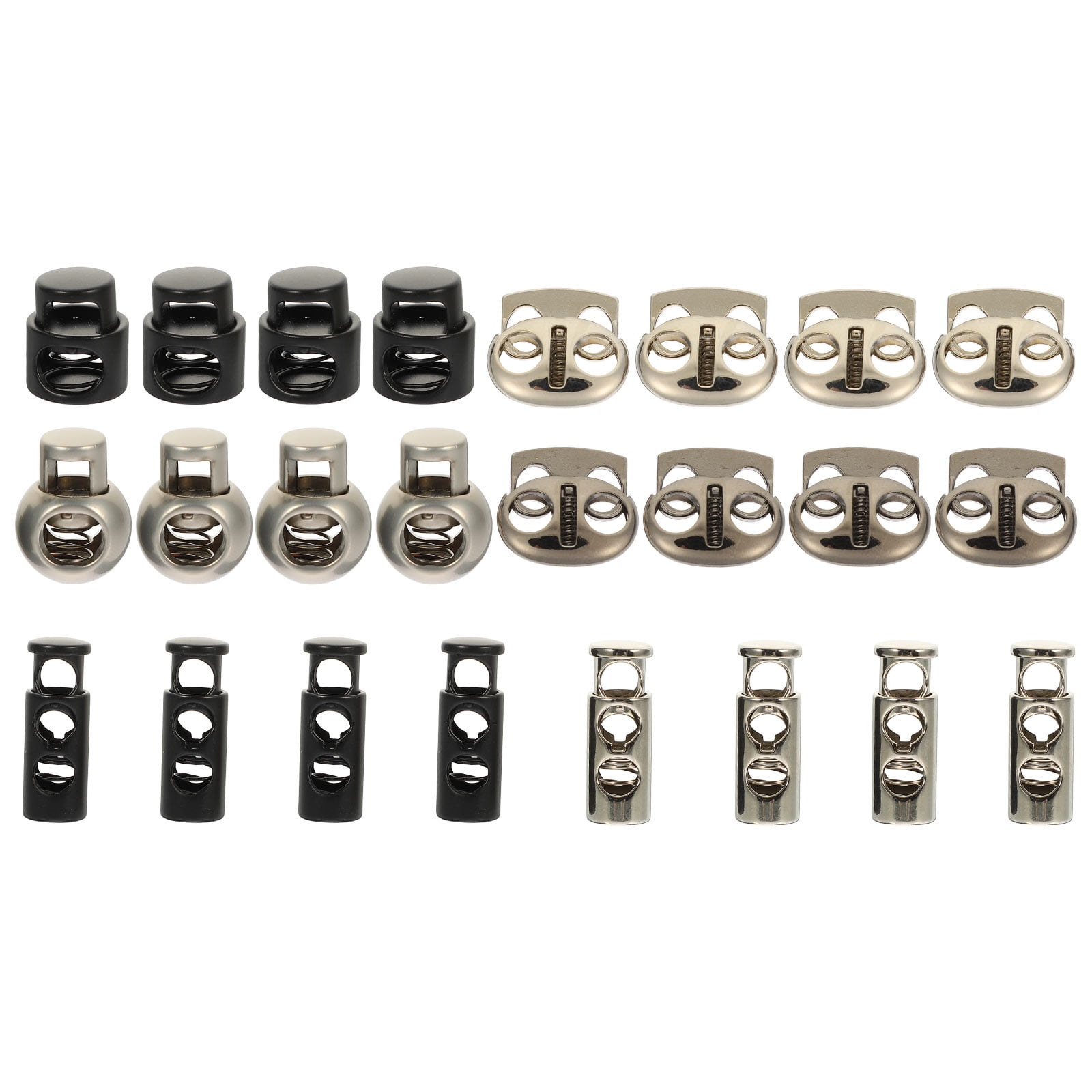 24 Pcs Rope Decor Metal Adjustment Buckle Lanyard Adjustable Bungee ...